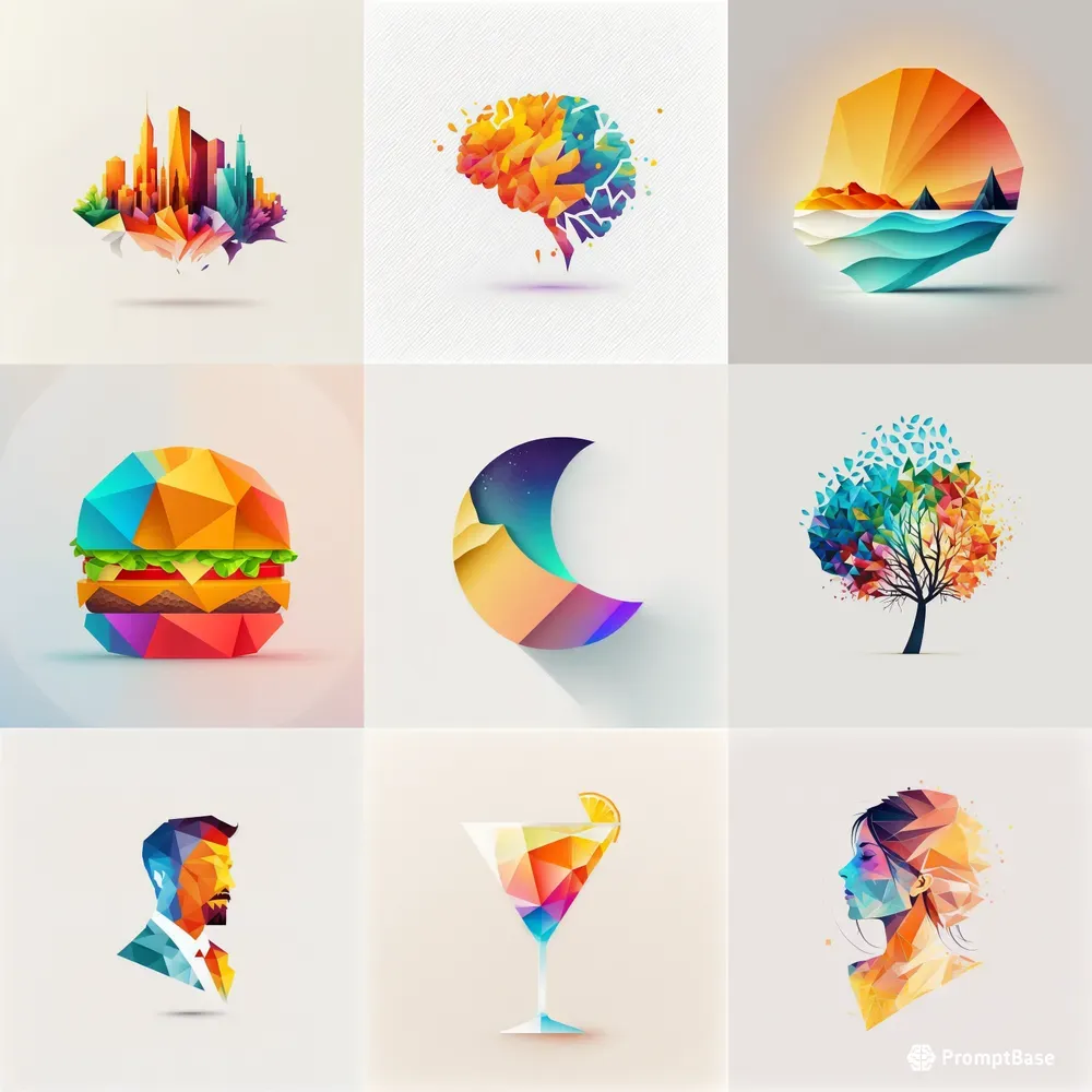 Premium Polygon Logos Midjourney Prompt | PromptBase