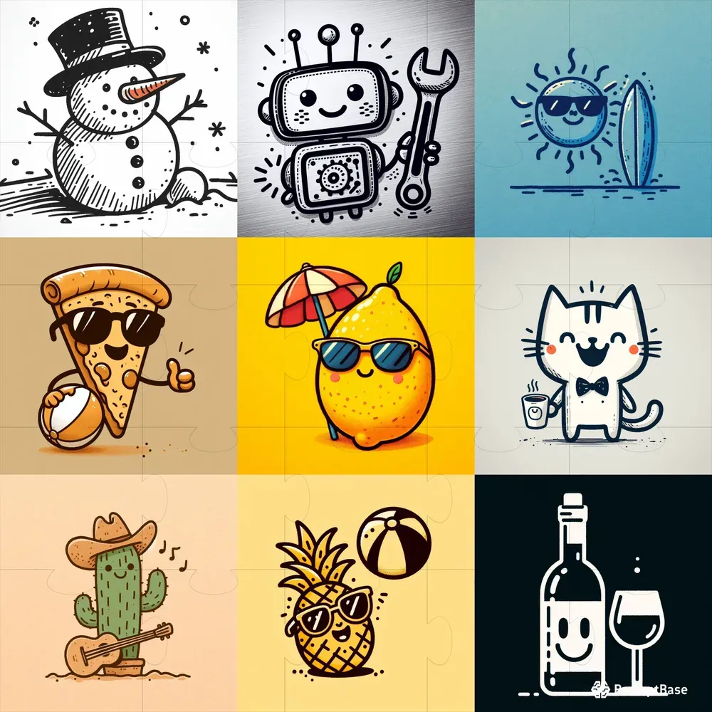 Minimal Cartoons Drawings DALL·E Prompt | PromptBase