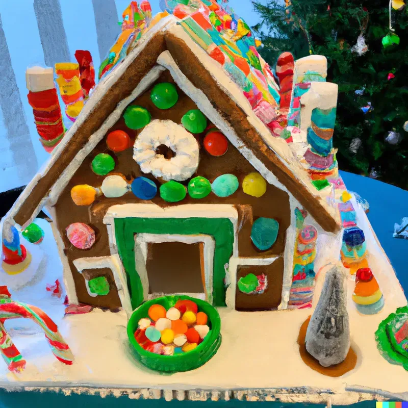 Realistic Gingerbread Houses DALL·E Prompt | PromptBase