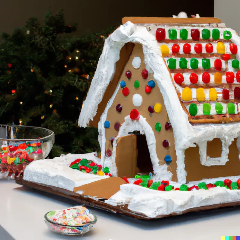 Realistic Gingerbread Houses DALL·E Prompt | PromptBase