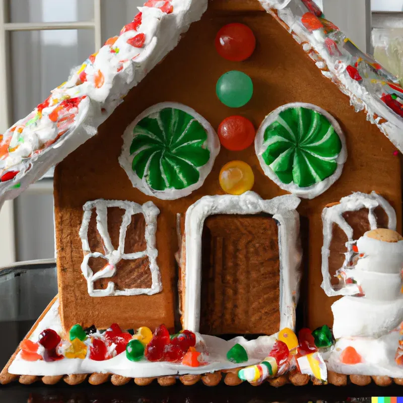 Realistic Gingerbread Houses DALL·E Prompt | PromptBase