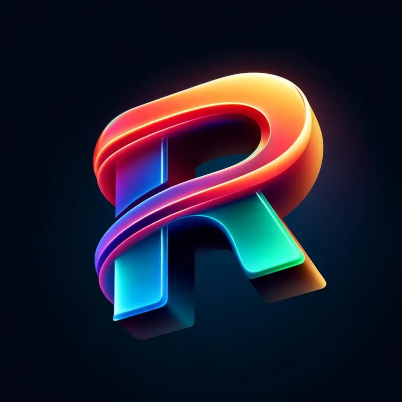Neon Glow 3D Letter Logos DALL·E Prompt | PromptBase