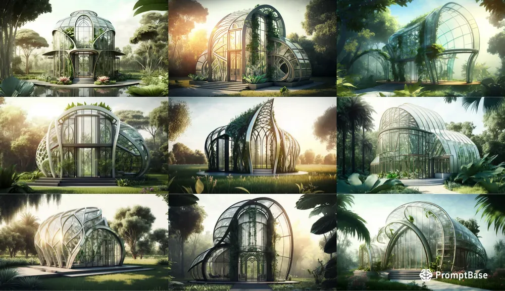 Parametric Greenhouse Architectures Midjourney Prompt | PromptBase