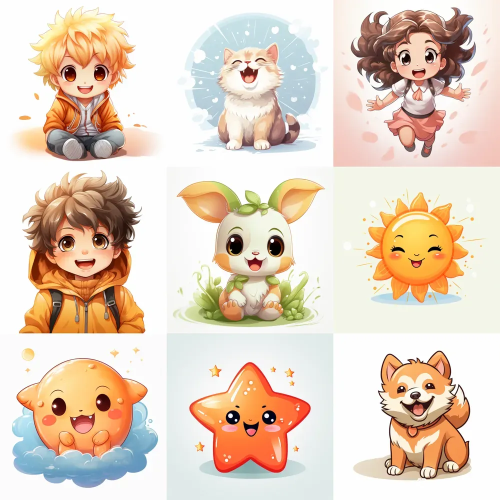 Cute Smiling Animated Gifs Midjourney Prompt | PromptBase