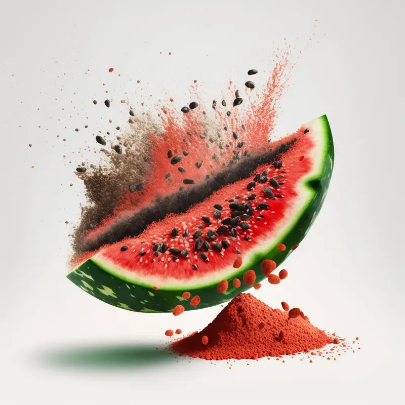 Exploding Fruits And Vegetables Midjourney Prompt | PromptBase