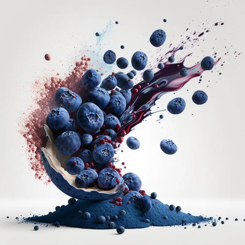 Exploding Fruits And Vegetables Midjourney Prompt | PromptBase