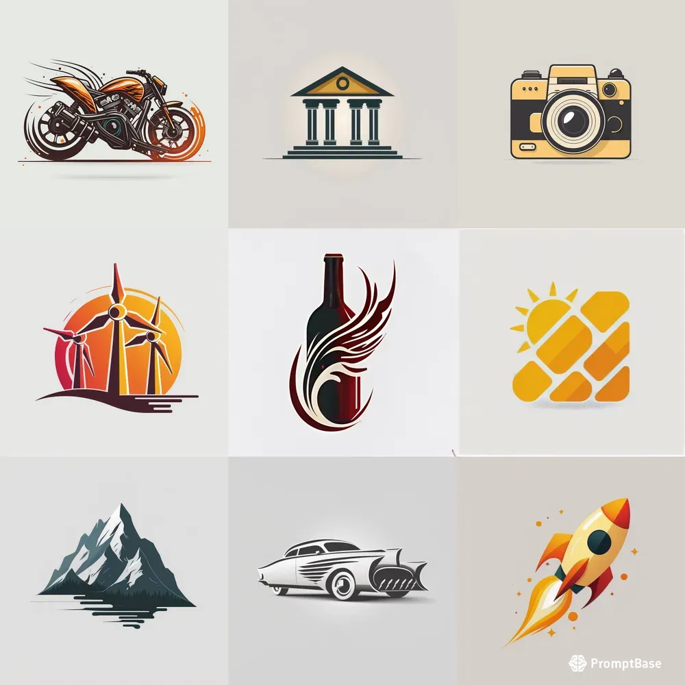 Professional Vector Logos Midjourney Prompt | PromptBase