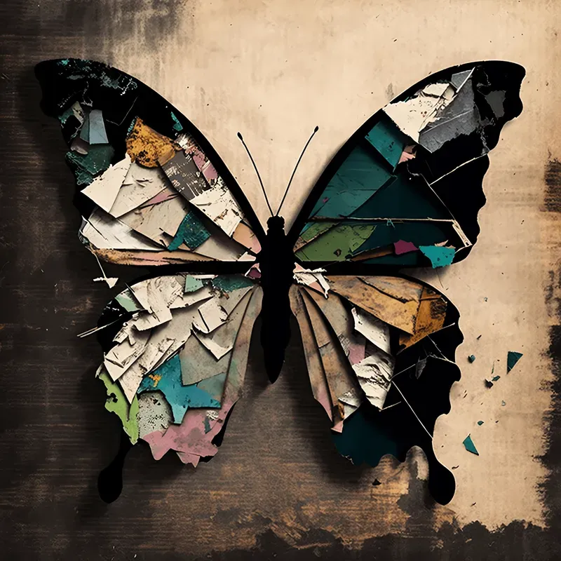 Colored Paper Collages Midjourney Prompt | PromptBase
