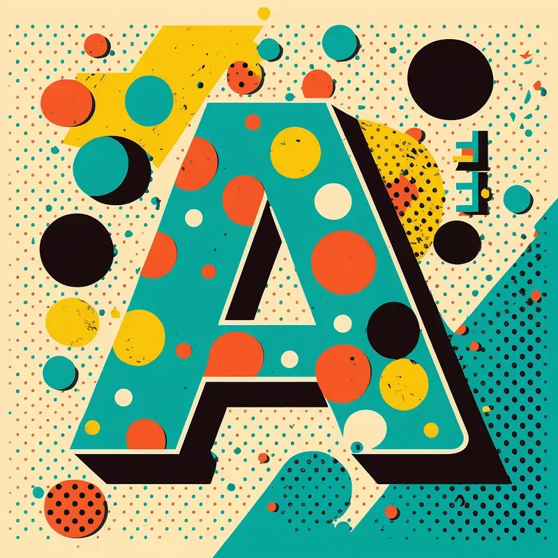 Pop Art Letters And Numbers Midjourney Prompt | PromptBase