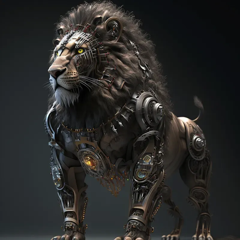 Cyborg Alpha Animals Midjourney Prompt | PromptBase