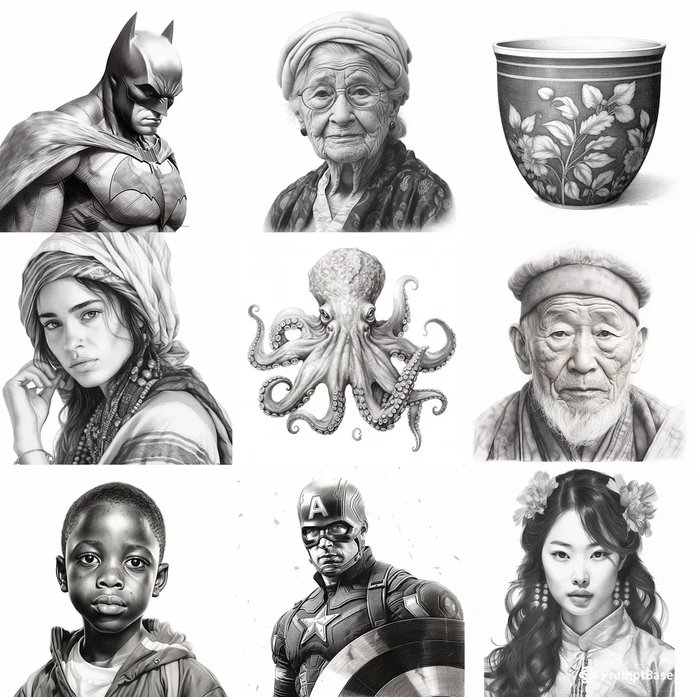 Beautiful Pencil Drawings Midjourney Prompt | PromptBase