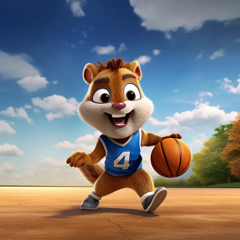 Cartoon Animals Playing Basketball Midjourney Prompt | PromptBase