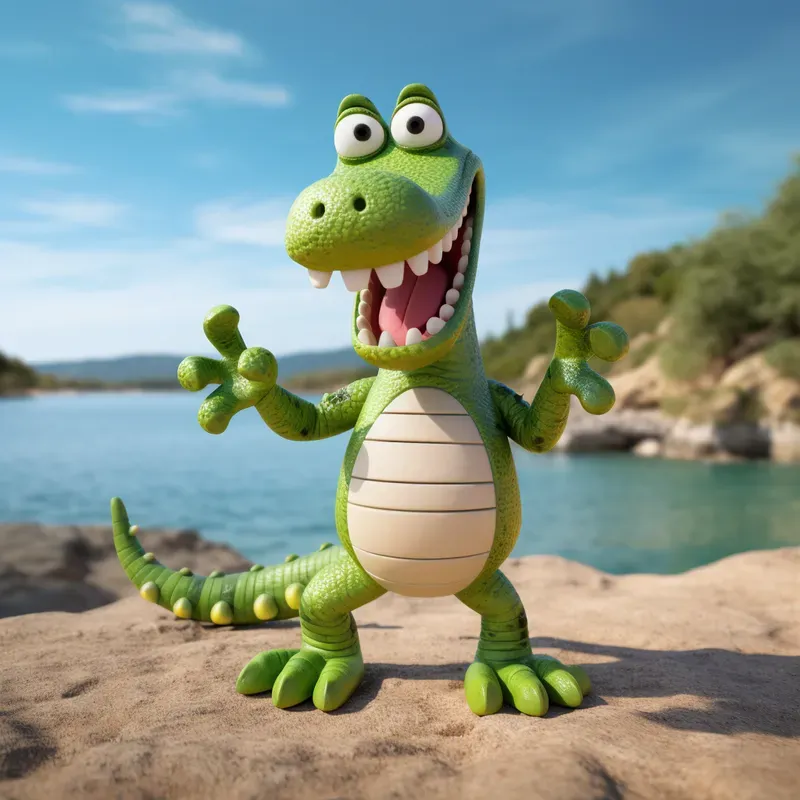 Cartoon Animals On Beaches Midjourney Prompt | PromptBase