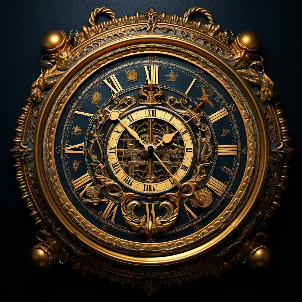 Timeless Splendor Ornate Antique Clocks Midjourney Prompt | PromptBase