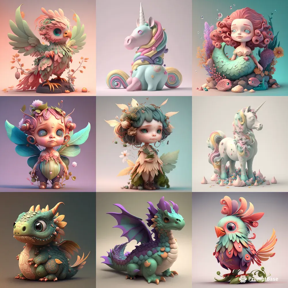 3D Magical Creatures Midjourney Prompt | PromptBase