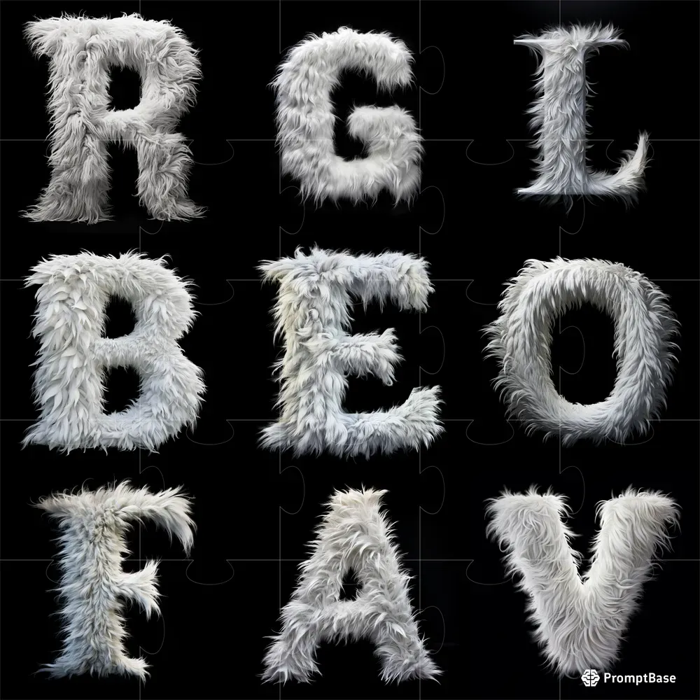 Beautiful Furry Letters Midjourney Prompt | PromptBase