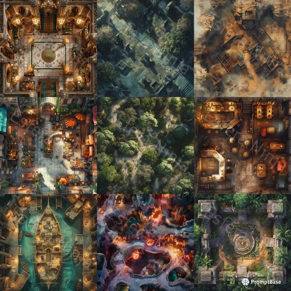 Tabletop RPG Role Maps Midjourney Prompt | PromptBase