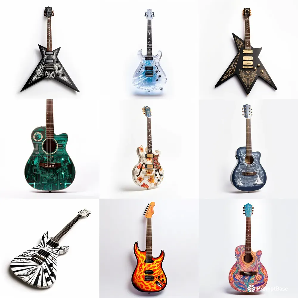 Professional Custom Guitar Designs Midjourney Prompt | PromptBase