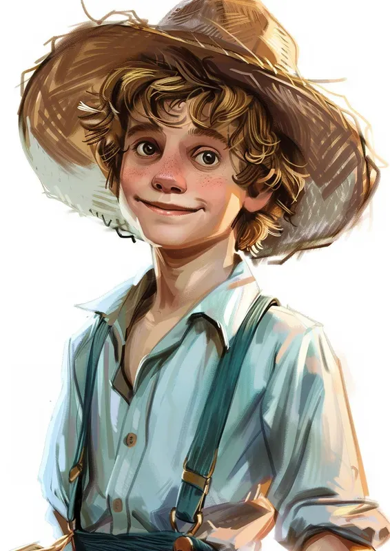 The Adventures Of Tom Sawyer Characters Midjourney Prompt | PromptBase