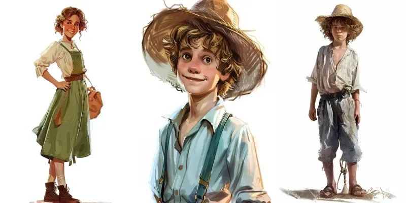 The Adventures Of Tom Sawyer Characters Midjourney Prompt | PromptBase