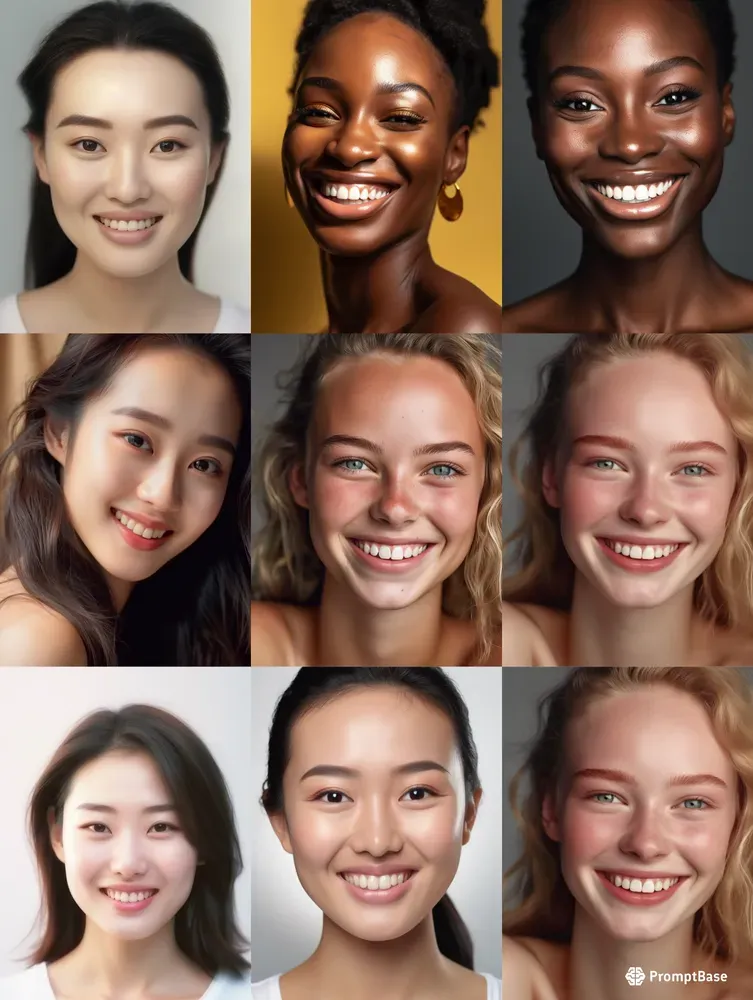 Skin Product Ads - Women Portraits Midjourney Prompt | PromptBase