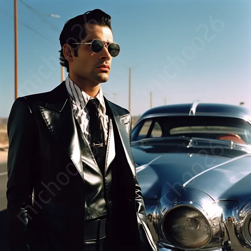 Men And Cars In Kubricks Style Midjourney Prompt | PromptBase