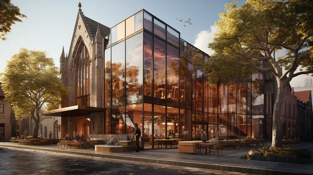 Buildings Turned Into Commercial Spaces Midjourney Prompt | PromptBase