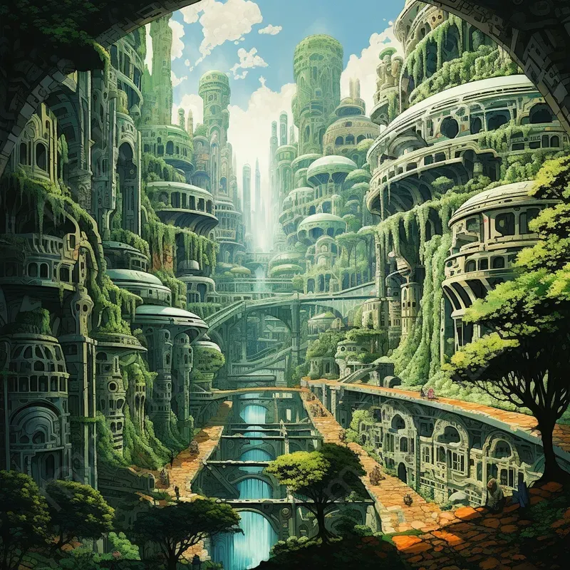 Mysterious Precambrian Cities Midjourney Prompt | PromptBase