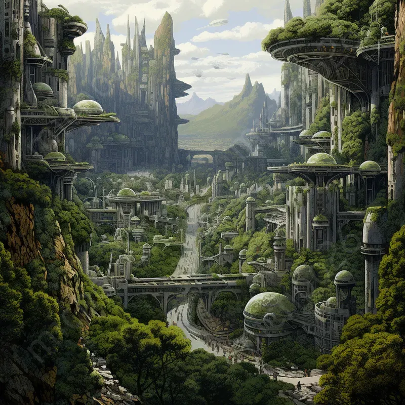 Mysterious Precambrian Cities Midjourney Prompt | PromptBase