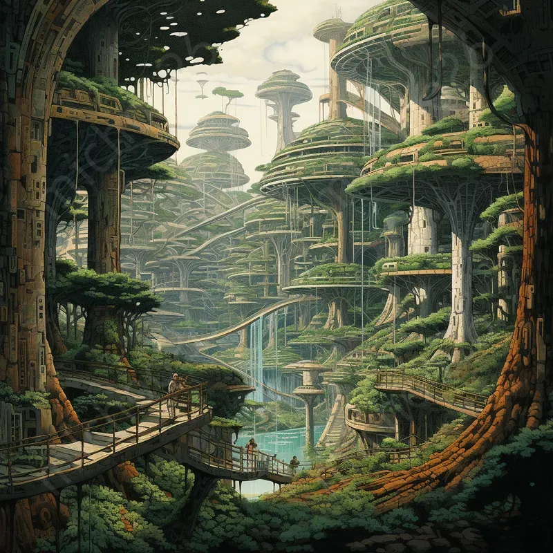 Mysterious Precambrian Cities Midjourney Prompt | PromptBase