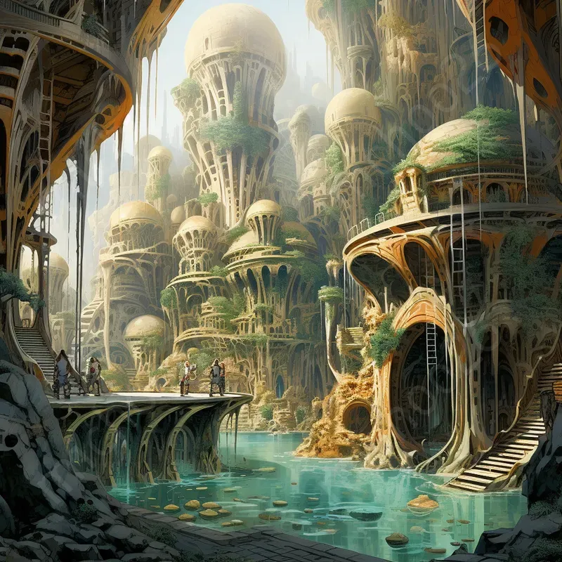 Mysterious Precambrian Cities Midjourney Prompt | PromptBase