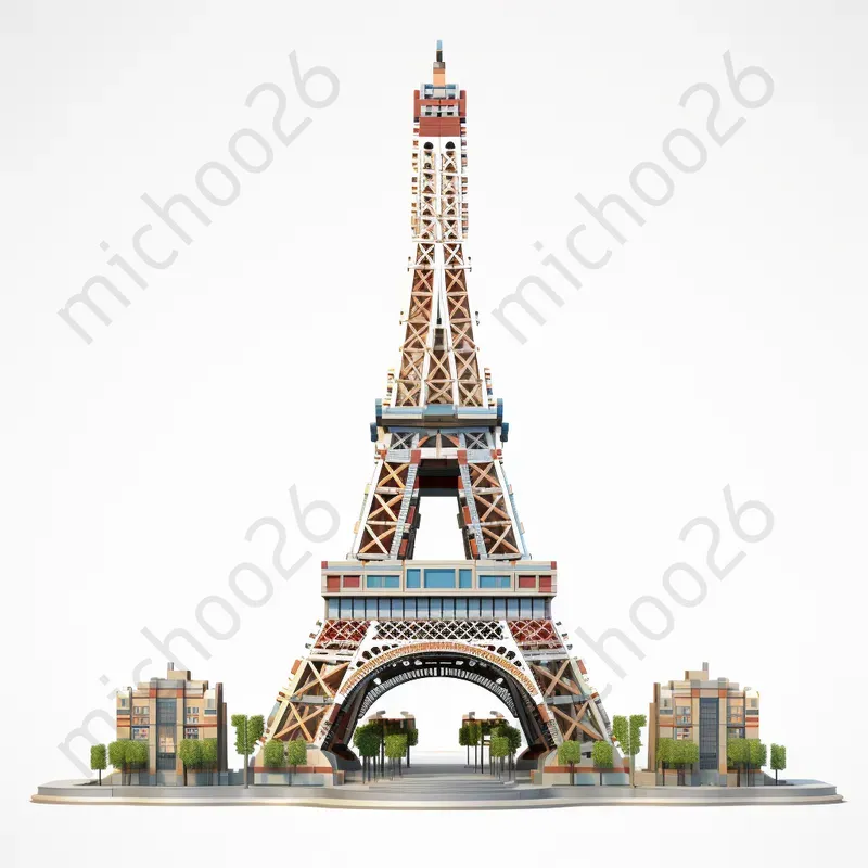 Pixel Art Famous Buildings Objects Midjourney Prompt | PromptBase