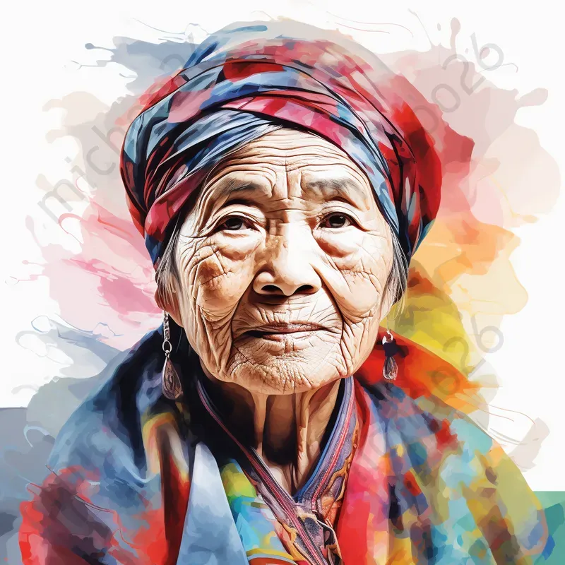 Tie Dye Colors Portraits Midjourney Prompt | PromptBase