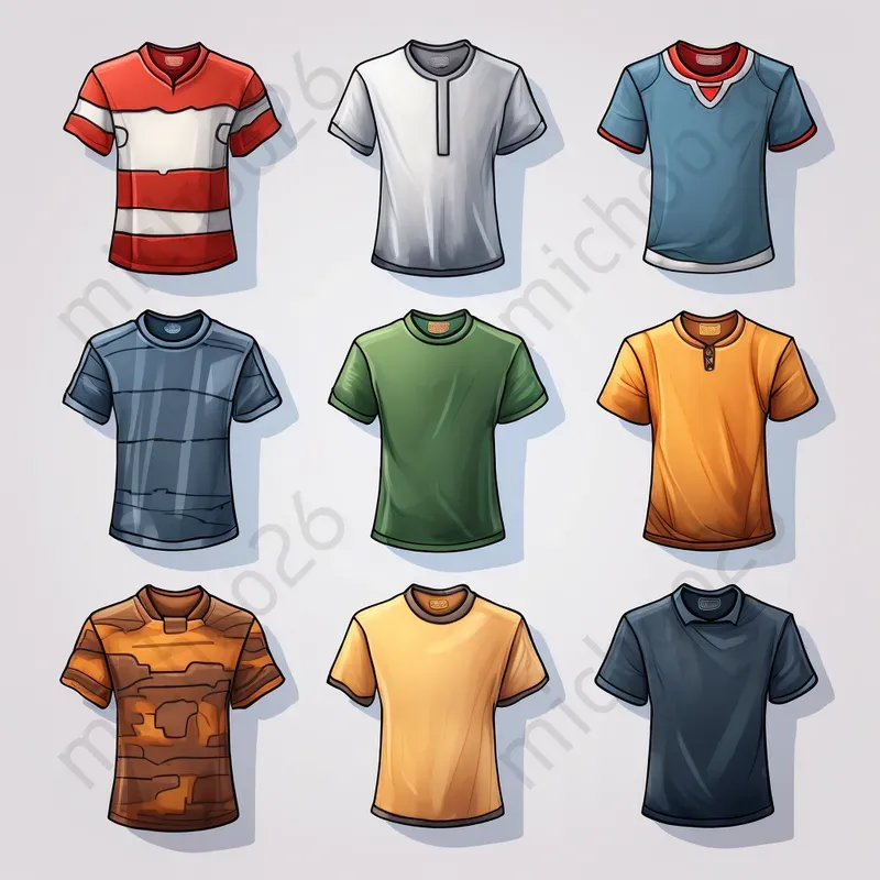 Clothing Icons For Games And Applications Midjourney Prompt | PromptBase