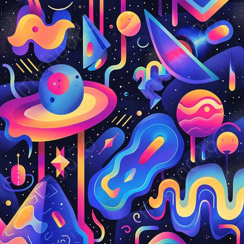Asiapunk Style Futuristic Color Patterns Midjourney Prompt | PromptBase