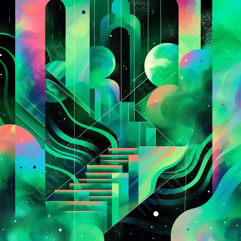 Asiapunk Style Futuristic Color Patterns Midjourney Prompt | PromptBase