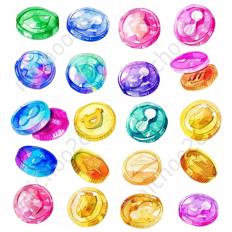 Repeated Objects Watercolor Patterns Midjourney Prompt | PromptBase