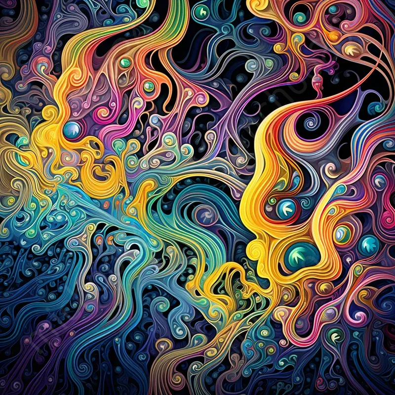 Psychedelic Neon Colors Patterns Midjourney Prompt | PromptBase