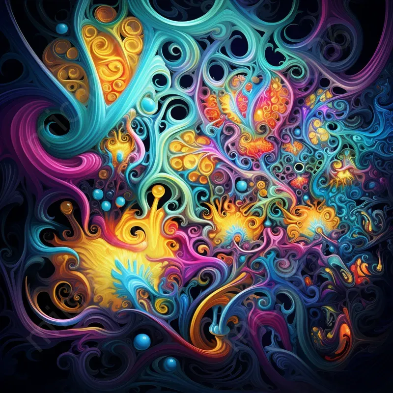 Psychedelic Neon Colors Patterns Midjourney Prompt | PromptBase