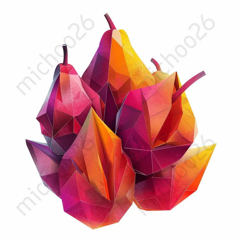 Geometry Abstract Pictures Of Fruits Midjourney Prompt | PromptBase