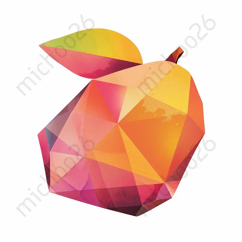 Geometry Abstract Pictures Of Fruits Midjourney Prompt | PromptBase