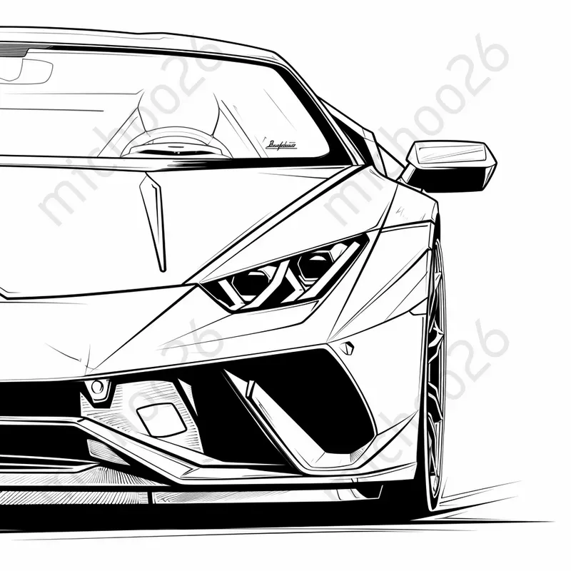 Half Of Cars Hand Drawings Midjourney Prompt | PromptBase
