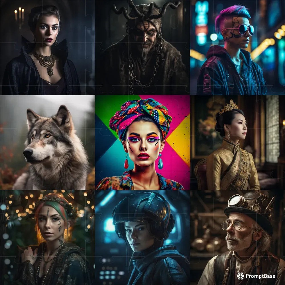 Themed Portraits Midjourney Prompt | PromptBase