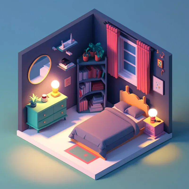 3D Interior Room Miniature Models Midjourney Prompt | PromptBase
