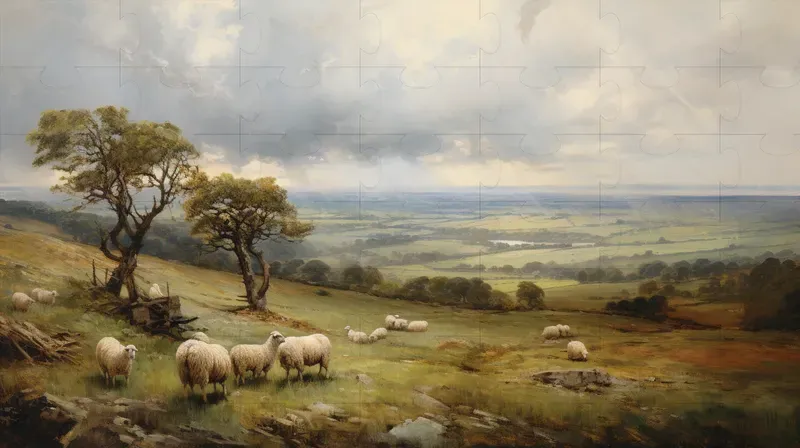 Cottagecore Landscape Oil Paintings Midjourney Prompt | PromptBase