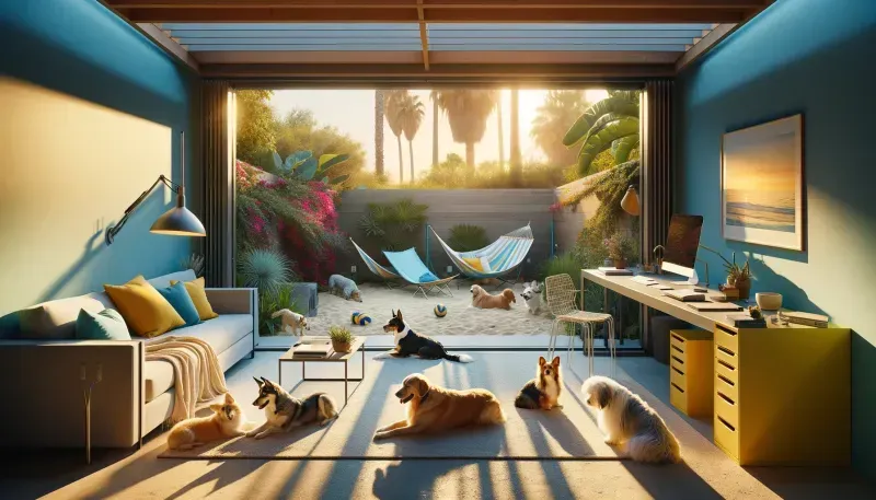 Rescue Dog Lover Zoom Call Backgrounds DALL·E Prompt | PromptBase