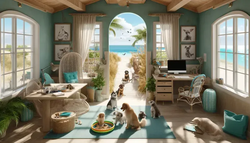 Rescue Dog Lover Zoom Call Backgrounds DALL·E Prompt | PromptBase