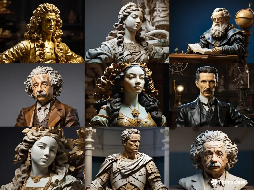 Sculpting Historical Characters Leonardo Ai Prompt | PromptBase