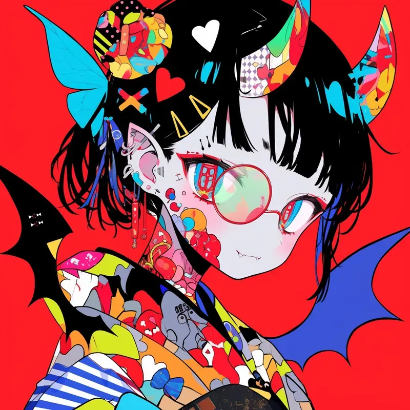 Cute Japanese Devil Pop Art Midjourney Prompt | PromptBase