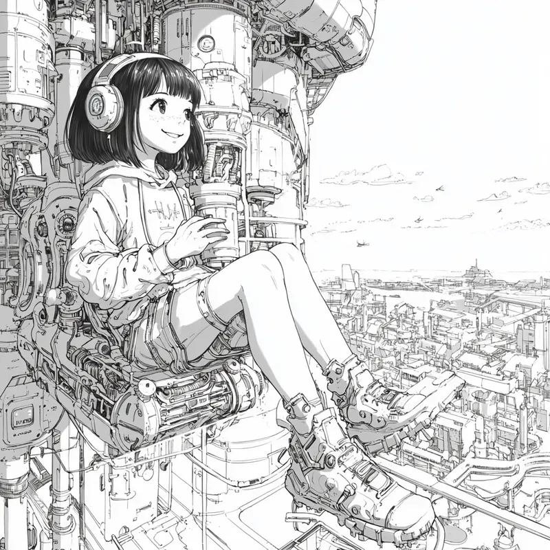 Japanese Sf Manga Future Spaceships Midjourney Prompt | PromptBase